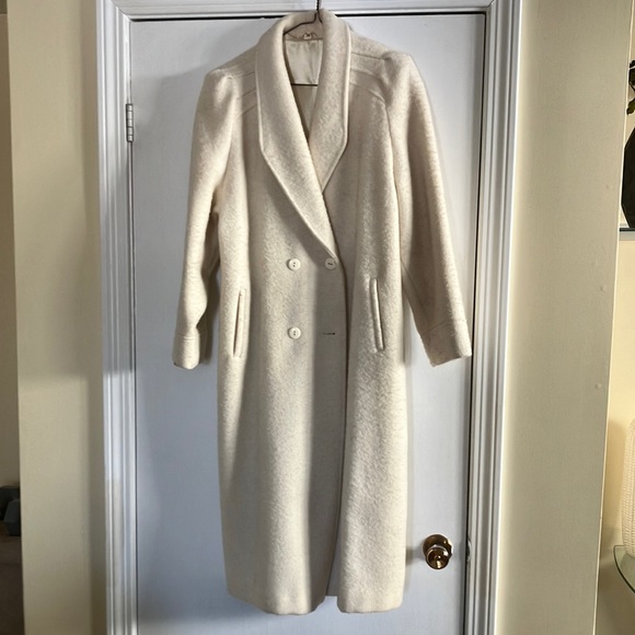 Sears | Jackets & Coats | Vintage Long Cream Wool Coat Vintage Only ...